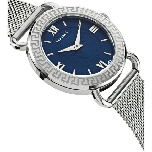 Versace | Accessories | Versace Blue Dial Womens 36mm Watch | Poshmark
